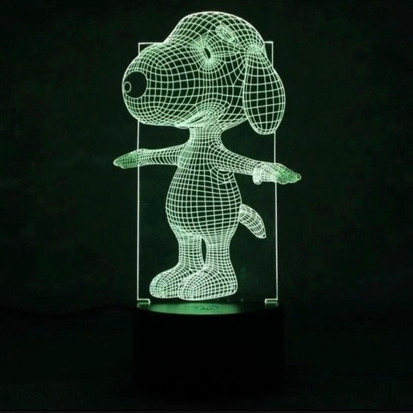 Other | Snoopy 3d Optical Illusion Led Nightlight Table Lamp | Poshmark